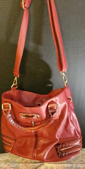 Bags | Newred Leather Hobo Bag | Poshmark